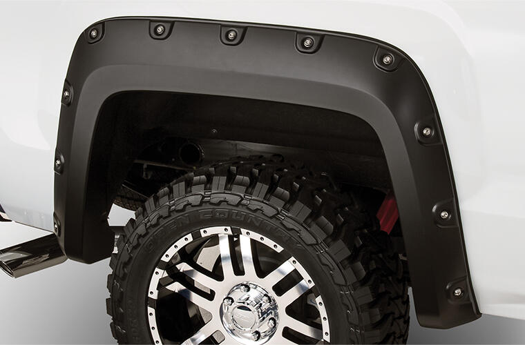 Bushwacker 40085-02 Pocket Style/ Exposed Fasteners Black Fender Flare ...
