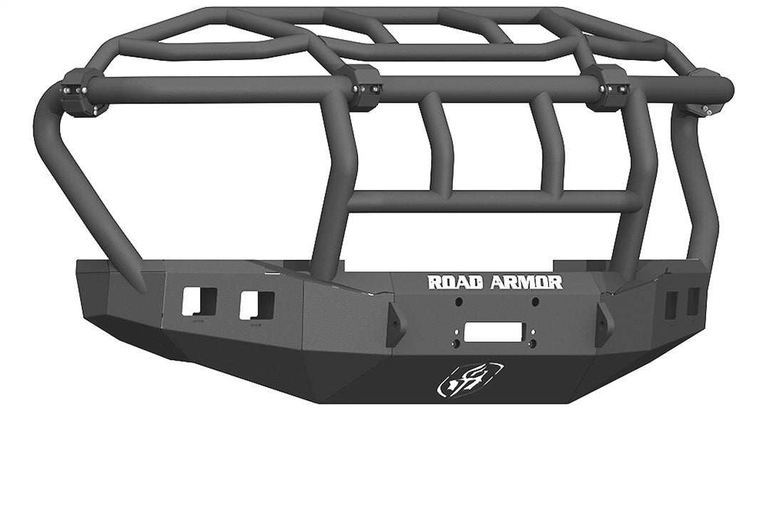 Road Armor 61743B Stealth Intimidator Steel Satin Powder Coated Bumper ...