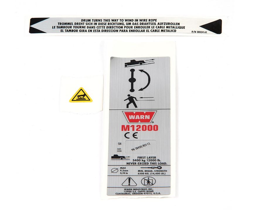 Warn 38424 Winch Label – PartsVia.com